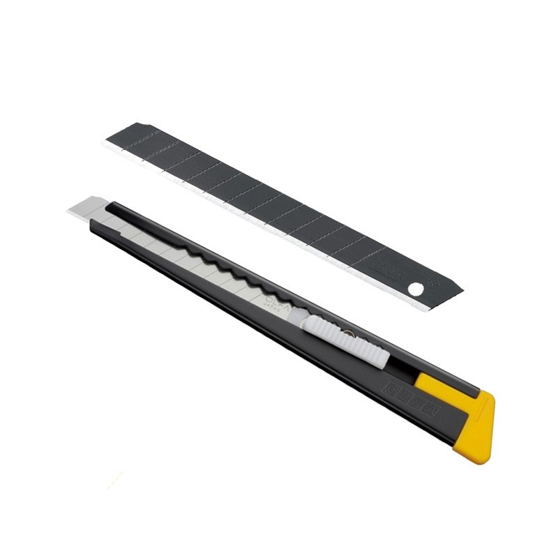 Lot 60 lames Olfa 9mm + Cutter 180 - Séguret Décoration